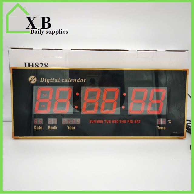 XB-นาฬิกาดิจิตอล (JH828) 52x21x3cm นาฬิกา ตั้งโต๊ะ LED DIGITAL CLOCK ...