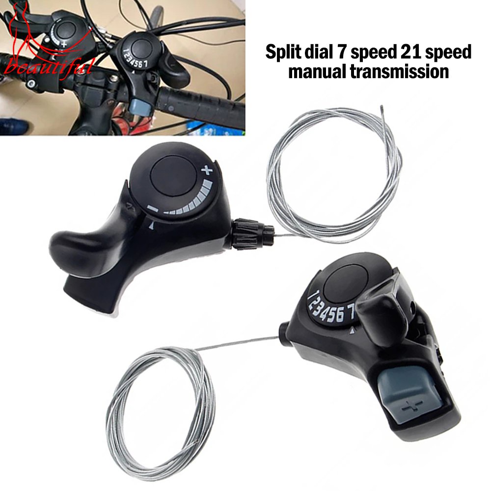 Mountain Bike Bicycle Thumb Gear Shifters 3x7 Shift Lever Set for ...