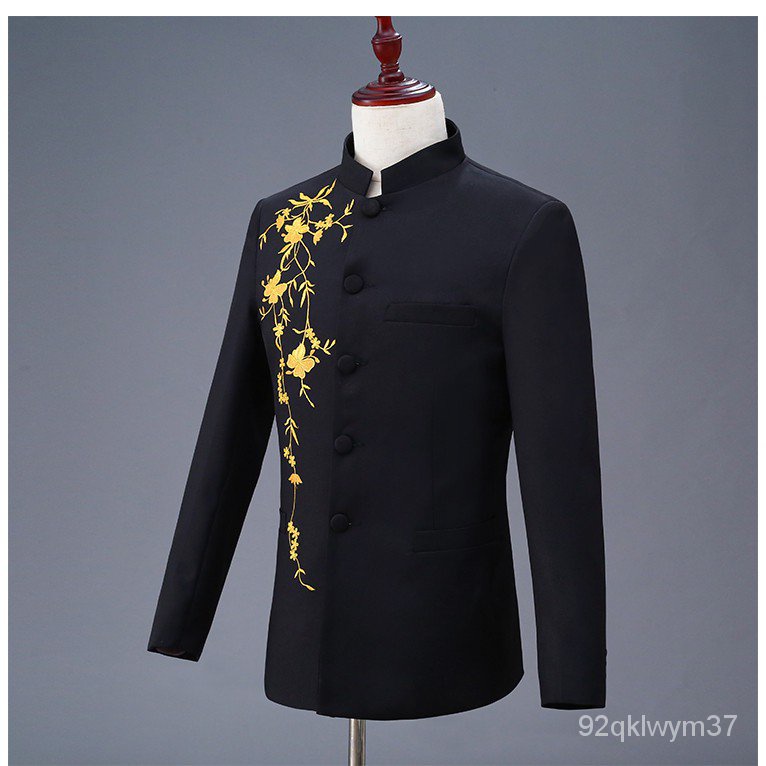 S2XL Mens Chinese Traditional Samfu Suit White Black Blue Red Formal ...