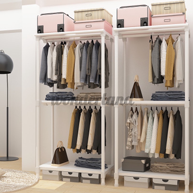 Multifuctional Garment Rack Floor Stand Clothes Pants Hanging Shelf ...