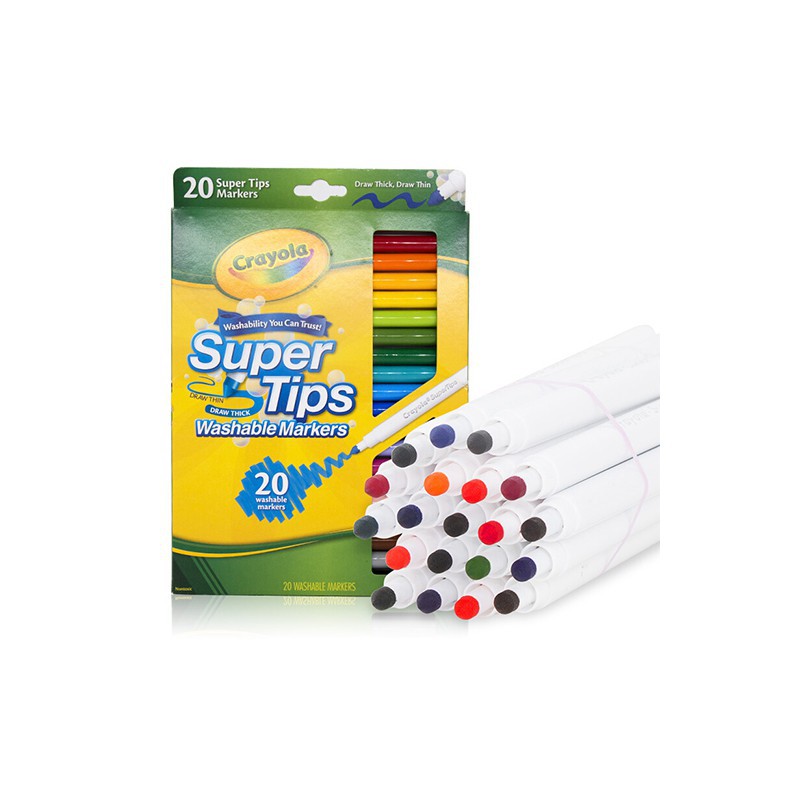 สินค้าเฉพาะจุด Crayola Supertips เครโยล่า สีเมจิกล้างออกได้ ซุปเปอร์ทิป ...