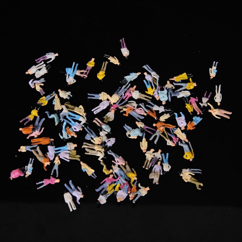 New 100pcs Painted Model Train People Figures Scale N (1 to 150 ...
