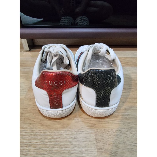 รองเท้ากุชชี่ GUCCI Embroidered Bee Ace Sneakers ของแท้มือสอง ...