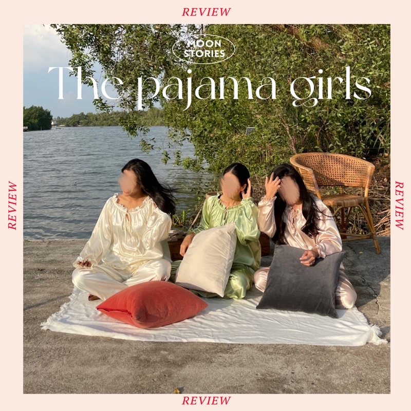 287MTY ลดทันที 60.- ชุดนอนขายาว ผ้าซาติน Cozy Night Pajamas by Moon Stories ใส่แล้วเย็น นอนสบาย ...