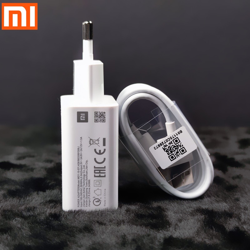 Original Xiaomi Mi 9 Se 18W อุปกรณ์ชาร์จแบบด่วน Qc3.0 Usb ติดผนังชาร์จเร็ว Micro Usb และ Type C ...