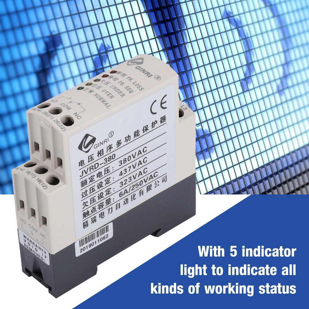 [Ready Stock] 380VAC Voltage JVRD-380 Protection Control Relay Phase ...
