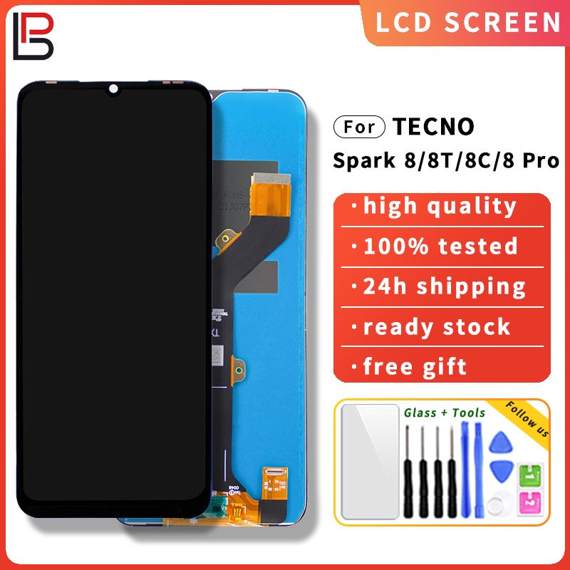 หน้าจอสัมผัส LCD แบบเปลี่ยน สําหรับ Tecno Spark 8 8T 8C 8P 8 Pro KG6 ...