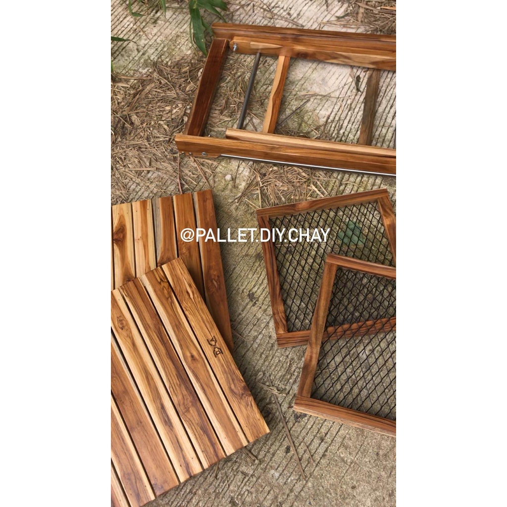 โต้ะ IGT DNA CAMP เป็นงานไม้สักทอง - pallet.diy.chay - ThaiPick