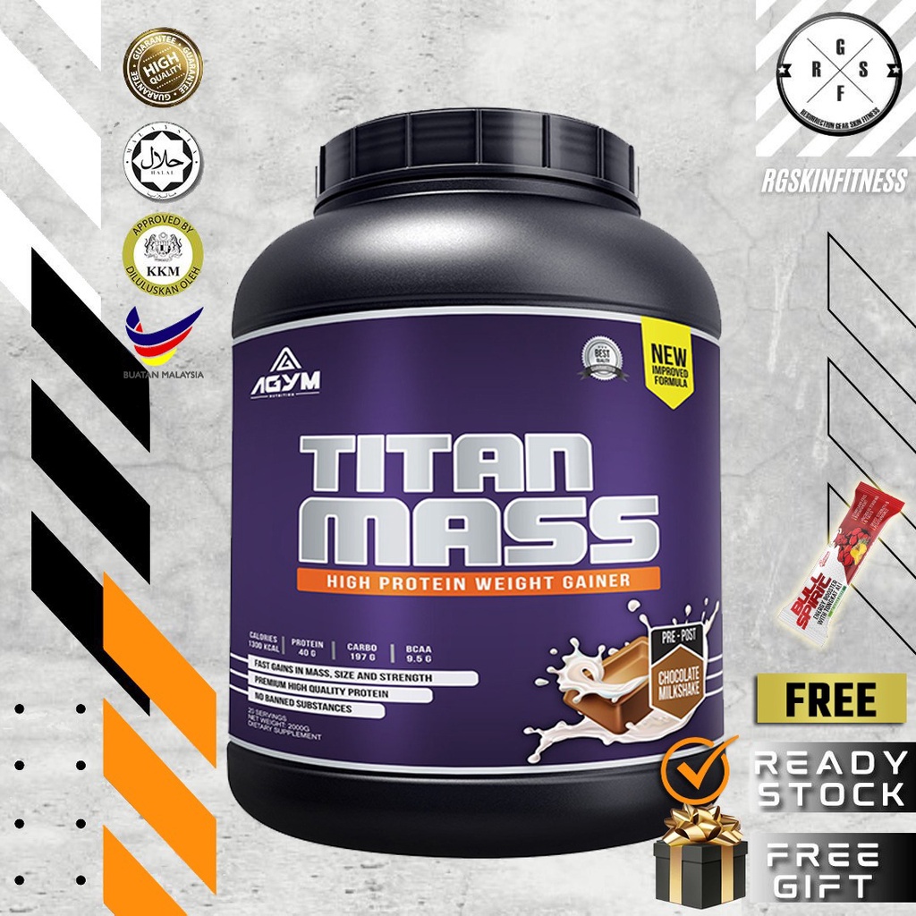 Agym Nutrition Titan Mass 2kg, 20servings (Chocolate) - Mass Gainer ...