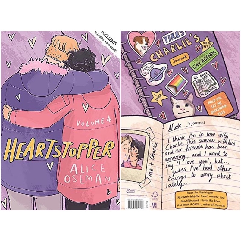 หนังสือภาษาอังกฤษ Heartstopper Volume 1 2 3 4 Alice Oseman yearbook ...