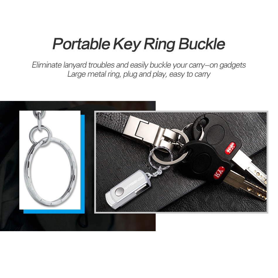 WANSENDA USB 3.0 USB Flash Drive Rotating Pen Drive 8GB 16GB 32GB 64GB ...