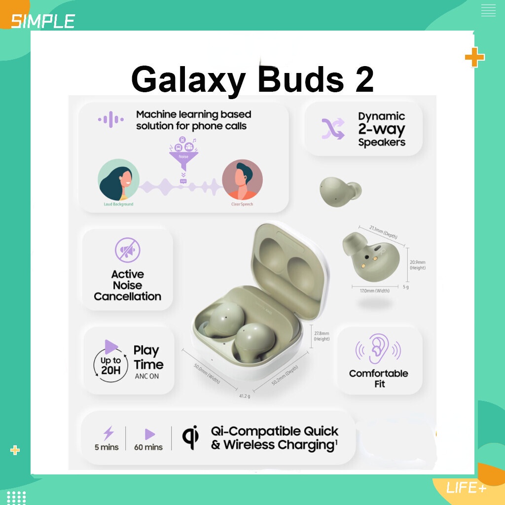 Samsung Galaxy Buds 2 หูฟังไร้สาย True Wireless Earbuds ที่ตัดเสียงรบ ...
