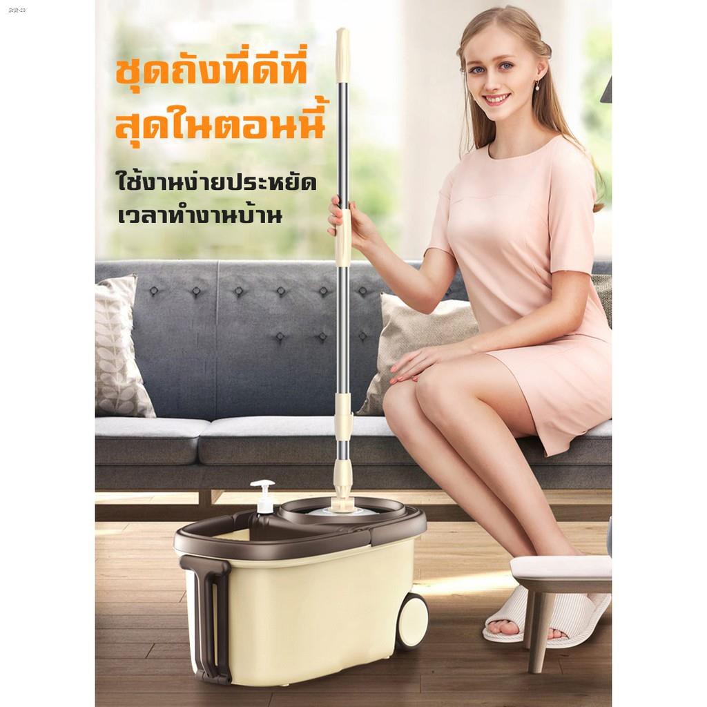 ☼ELF Spin Mop ถังถูพื้น พร้อมผ้า 2 ผืน + ขวดปั้ม ไม้ถูพื้น หมุนได้ 360 องศา มีทั้งหมด 3 รุ่น ไม้ ...
