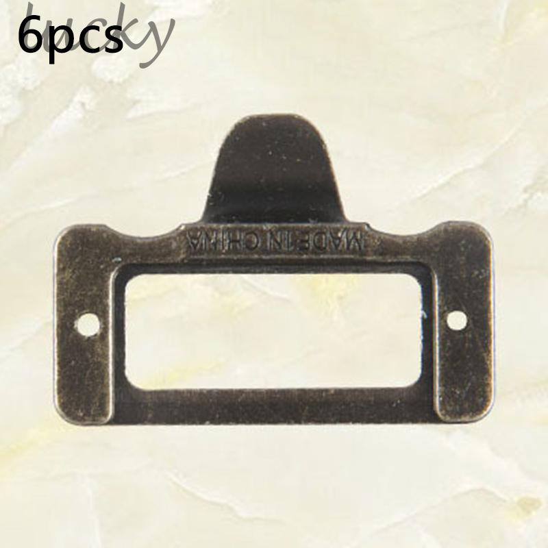 [snow]10pcs Drawer Label Pull Holder Frame Cabinet Antique Brass Name ...