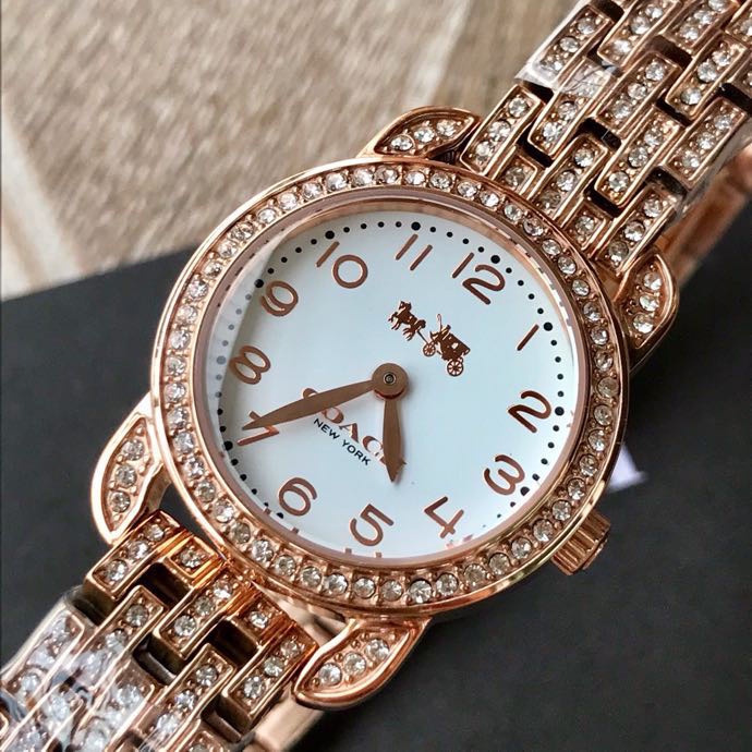 ของแท้ 100 COACH Full diamond coach watches pony cars the latest 22mm ...