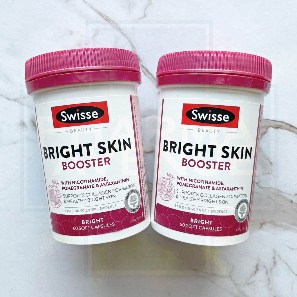 Swisse Bright Skin+BOOSTER 60 Soft Capsules สูตรเน้นผิวที่ขาวสว่างและ ...