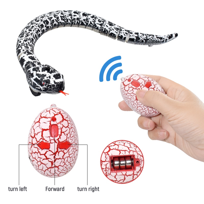 RC Animal Infrared Remote Control Snake with Egg Rattlesnake Kids ...