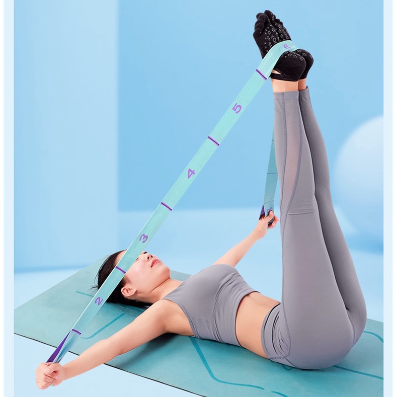 11 Loops Yoga Resistance Band Stretch Elastic Fitness Exercise Pull Up ...