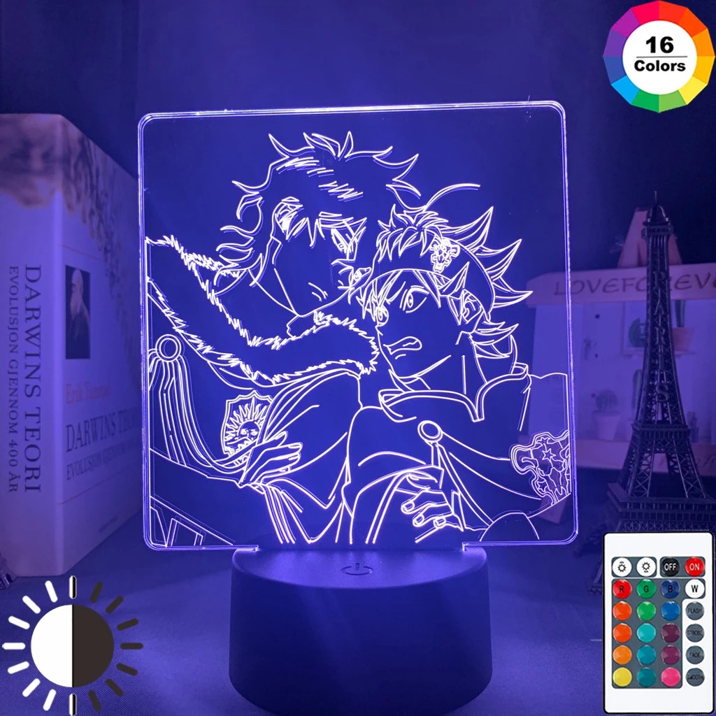 Acrylic 3d Lamp Anime Black Clover Asta Light for Bed Room Decor ...