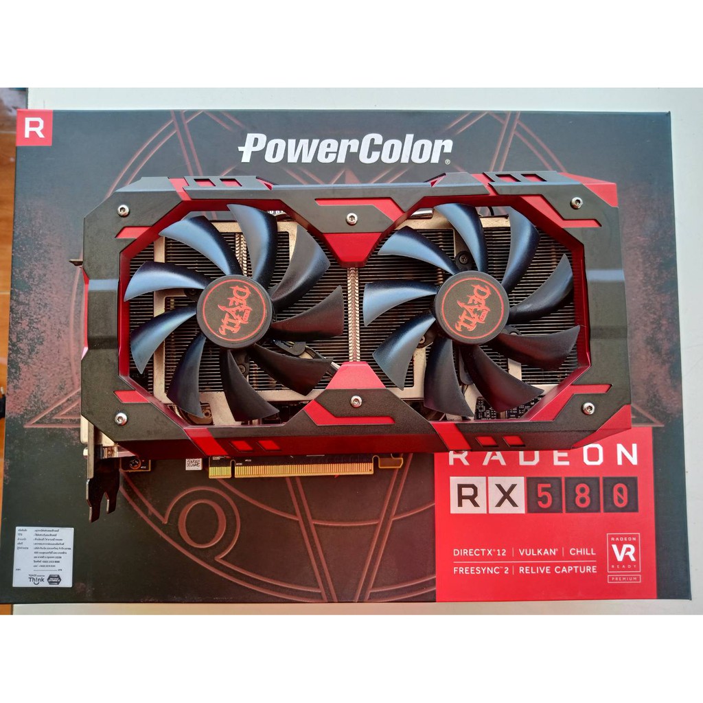การ์ดจอ PowerColor Red Devil RX580 8g DDR5 / VGA PowerColor Red Devil ...