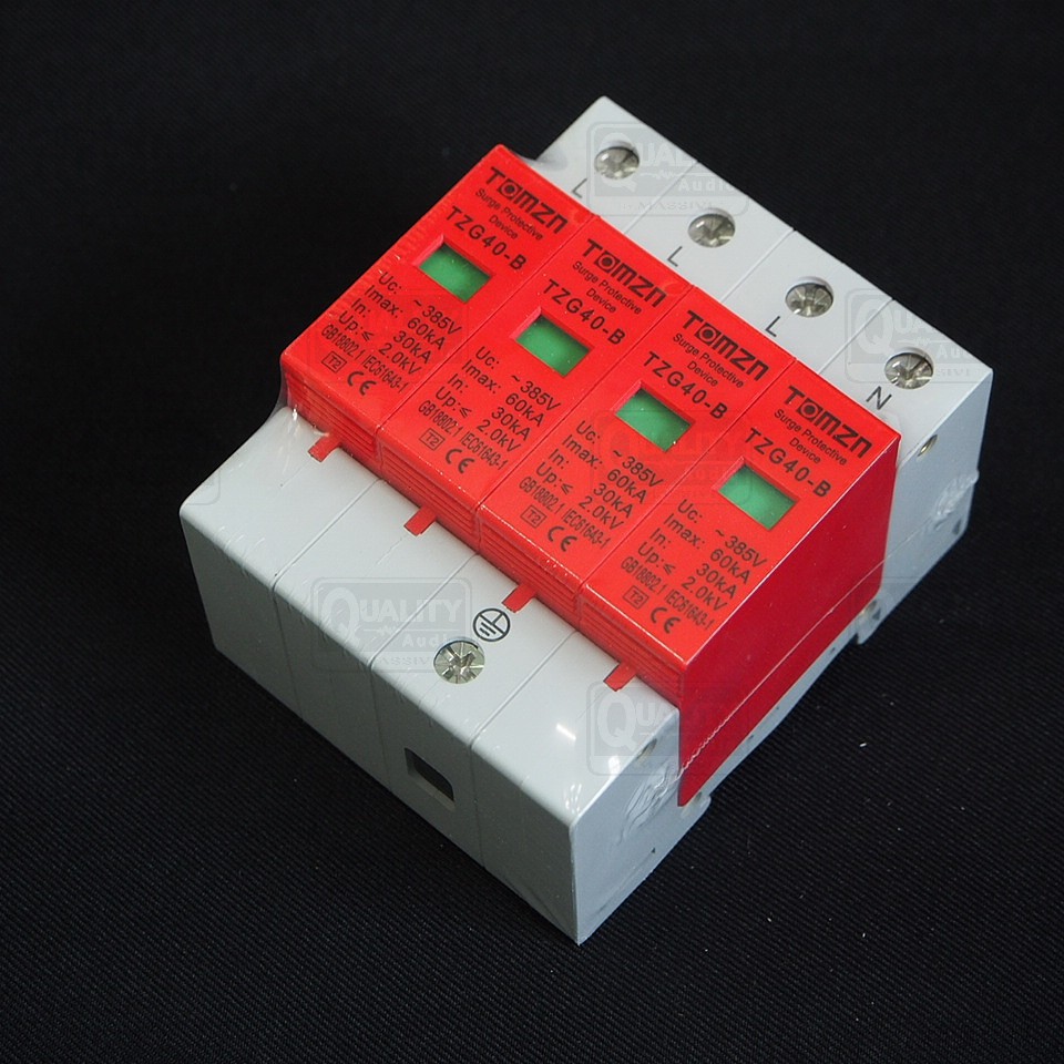 AC Surge Protector 3P+N 30KA~60KA B ~385V (TOMZN ของแท้ พร้อมส่ง) ใช้ ...