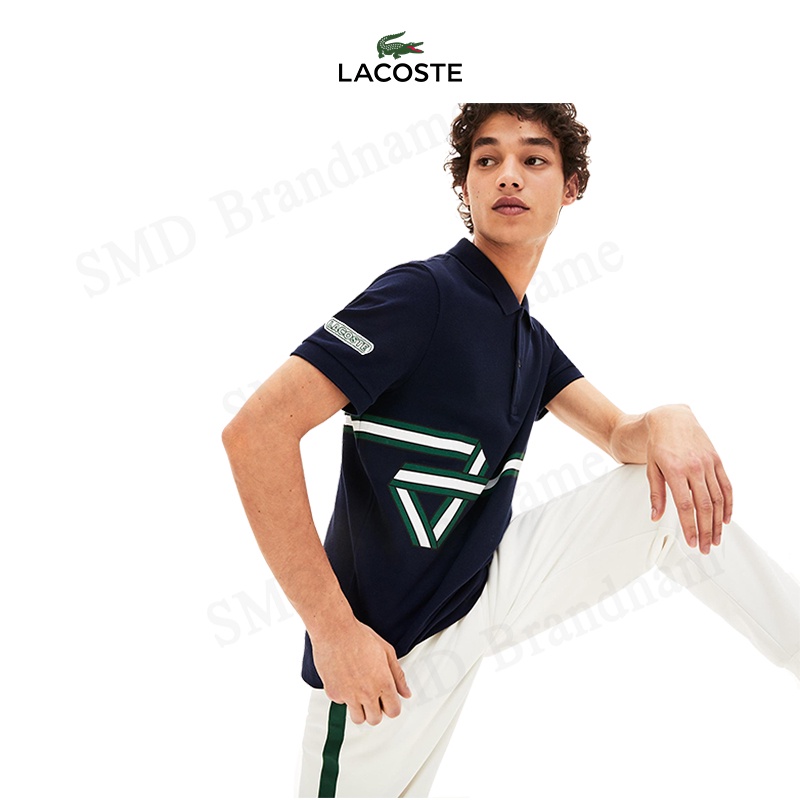 Lacoste เสื้อโปโลชาย รุ่น Lacoste Mens Stripe Print Polo Shirt Code PH5094 10 166 - smdbrandname ...