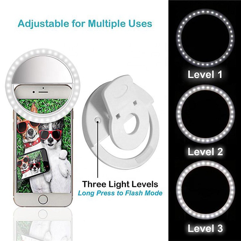 Mobile phone Selfie Led Ring Light self timer lamp USB charging ...