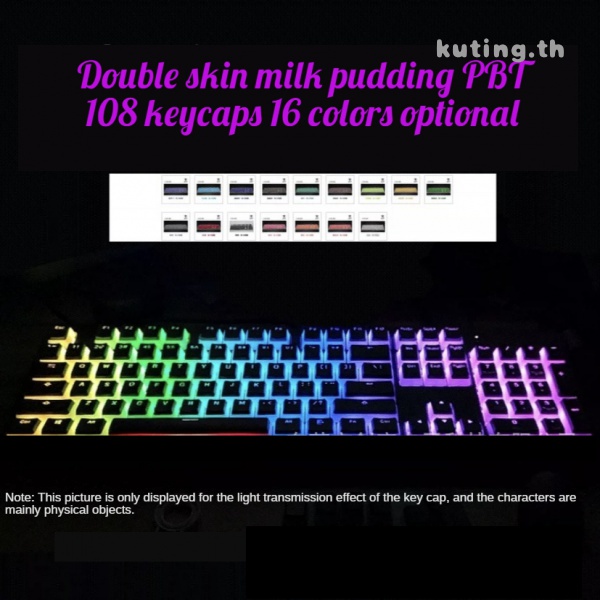 108 Keys OEM PBT Key Cap Transparent Pudding Keycaps For Mechanical ...