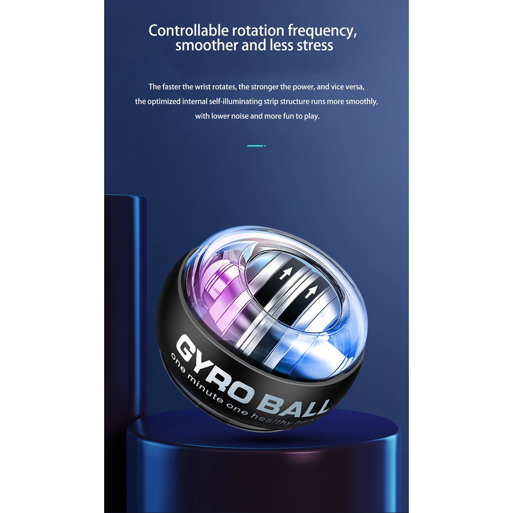 ลอตเตอรี่LED Gyroscoic ower Ball Autostart Range Gyro ower Wrist Ball ...