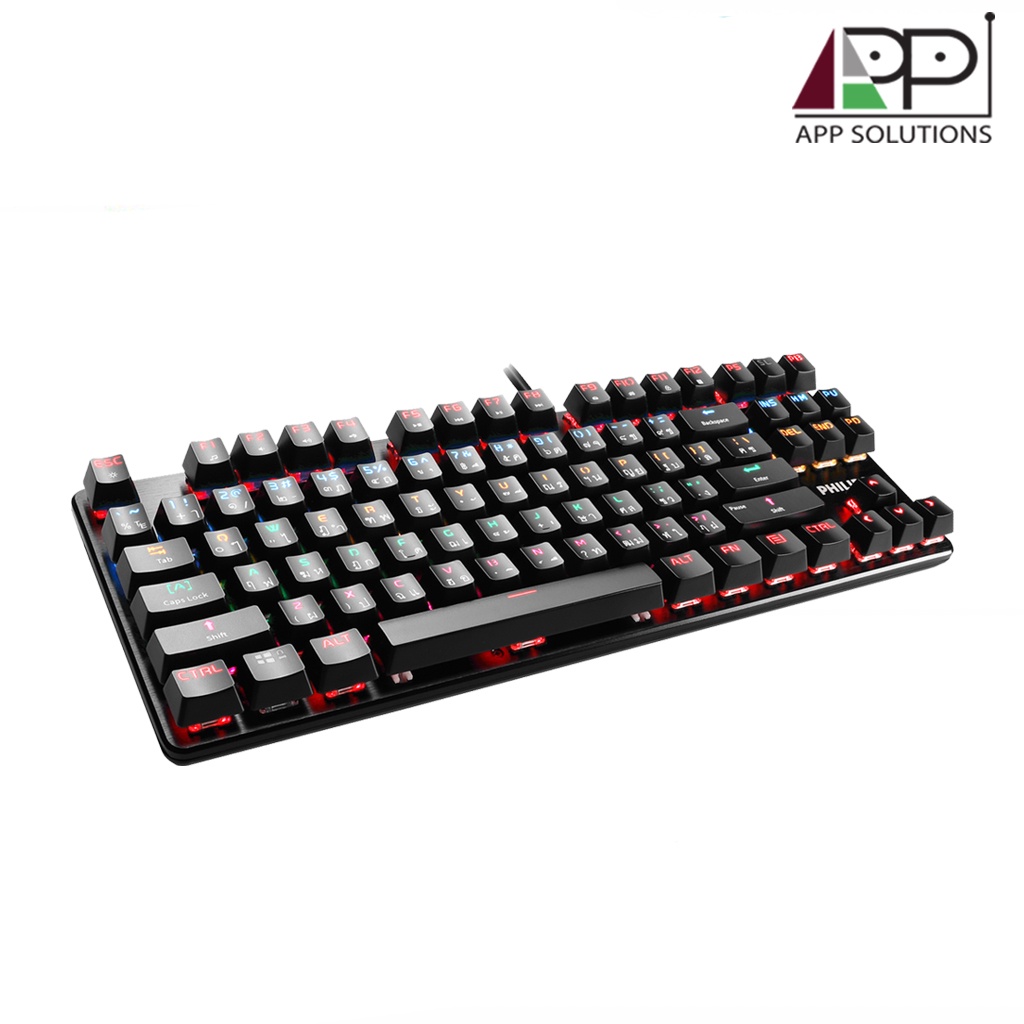 PHILIPS KEYBOARD(คียบอร์ด)Gaming Mechanical Blue Switch รุ่นSPK8901-TKL ...