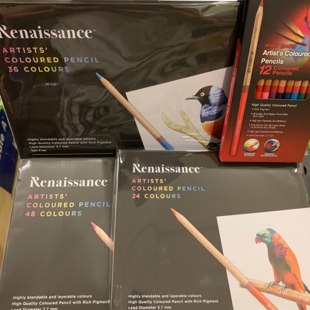 Renaissance artists' coloured pencils I ดินสอสีไม้เกรดอาร์ตติส 12/24/36 ...