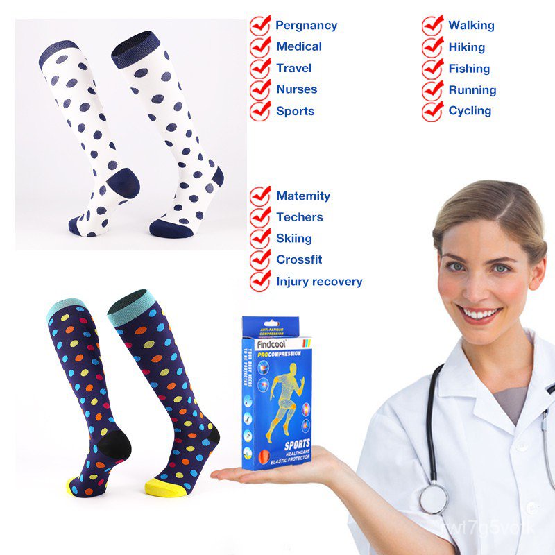 Findcool Compression Running Socks Long Sports Socks Men Women for ...
