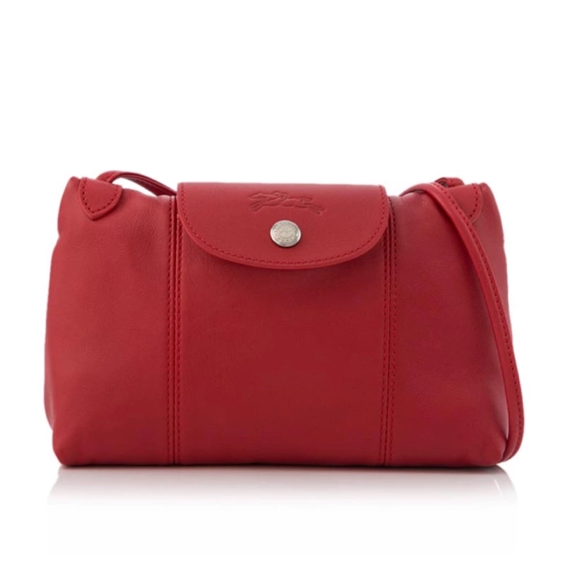 Longchamp Le Pliage Mini Cuir Rouge Ceri - paopaoshop - ThaiPick
