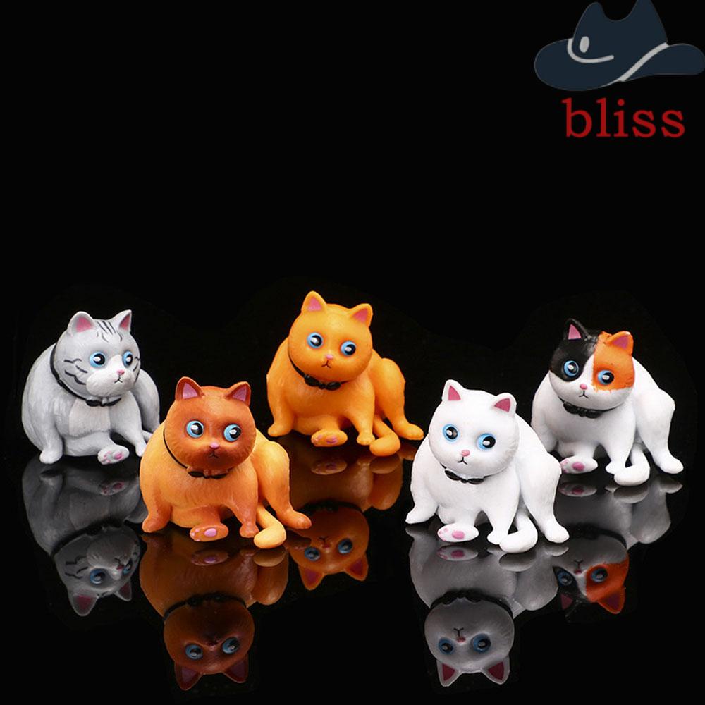 Bliss ฟิกเกอร์ รูปปั้นแมว ขนาดเล็ก สําหรับตกแต่งบ้าน 5 ชิ้น ต่อชุด ...