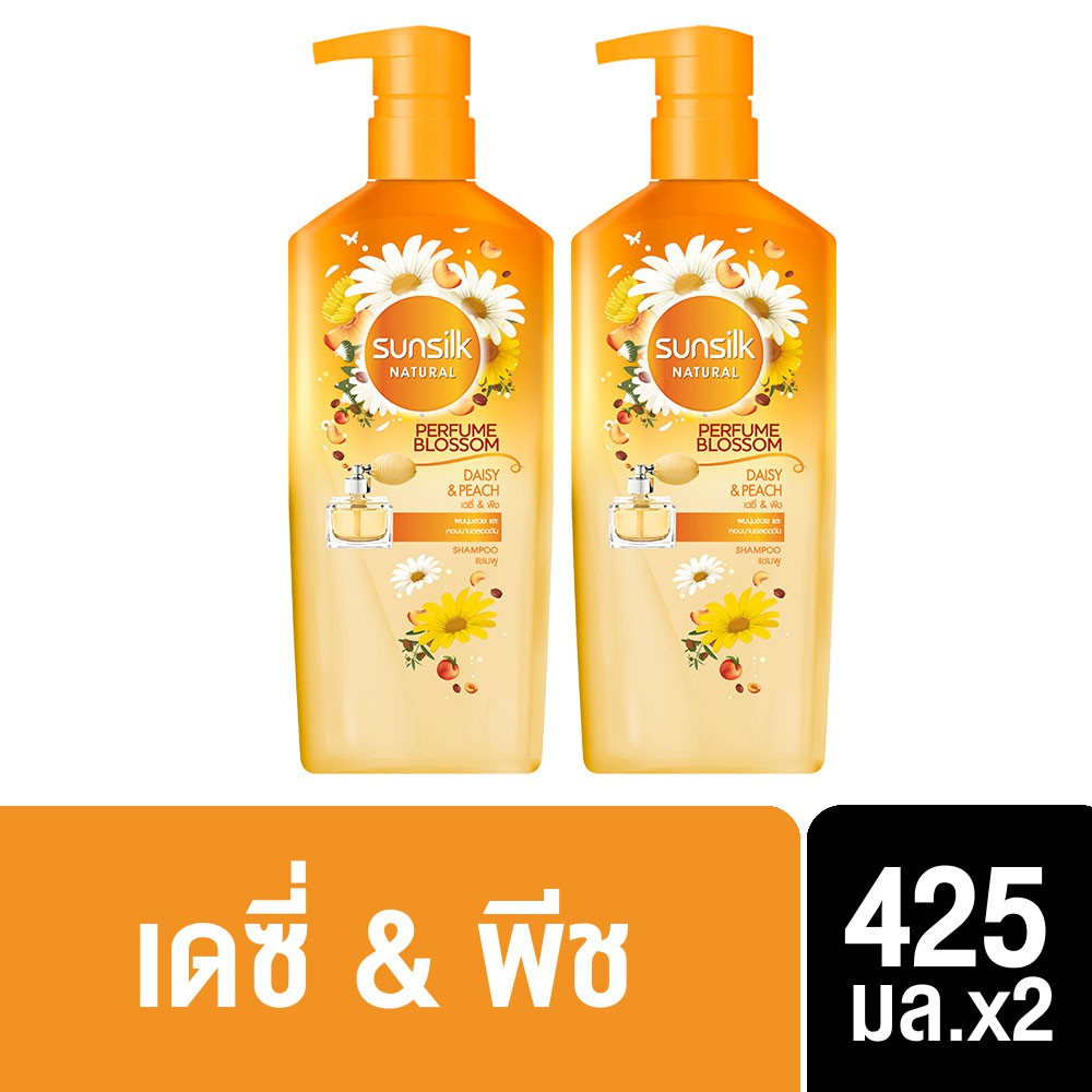 ส่งฟรี Sunsilk Natural Perfume Blossom Daisy Peach Shampoo 425ml (x2 ...