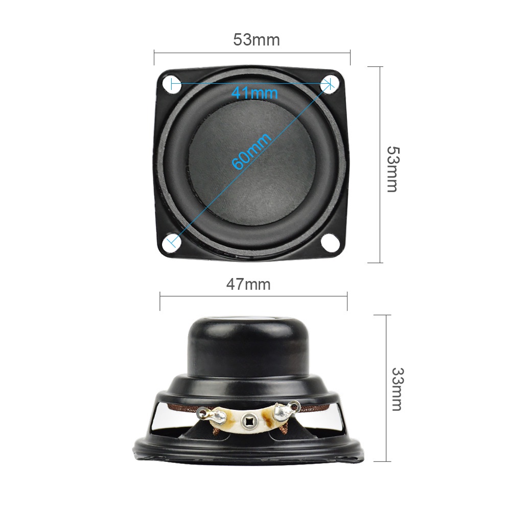 AIYIMA 2Pcs 2 Inch Full Range Speaker 4 Ohm 10W Bluetooth Speaker 53MM Bass Speaker For Charge 3 ...