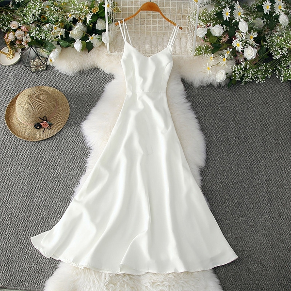 ชุดทะเลMaldivian Holiday Dress CROSS STRAP backless PLAIN Thailand ...