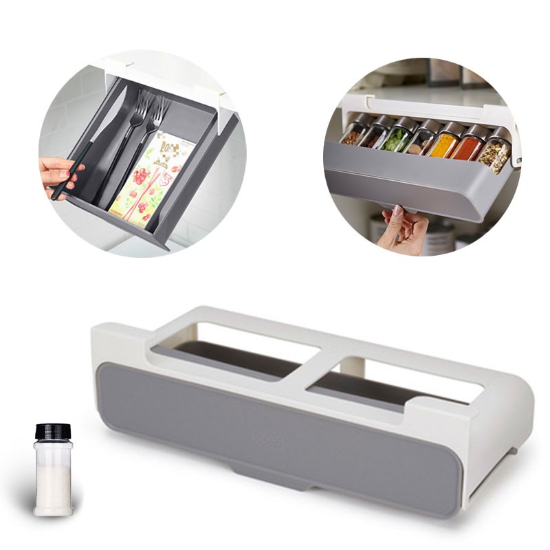 ชั้นเก็บของติดผนังKitchen Sice Organizer Storage Box With Comartments ...
