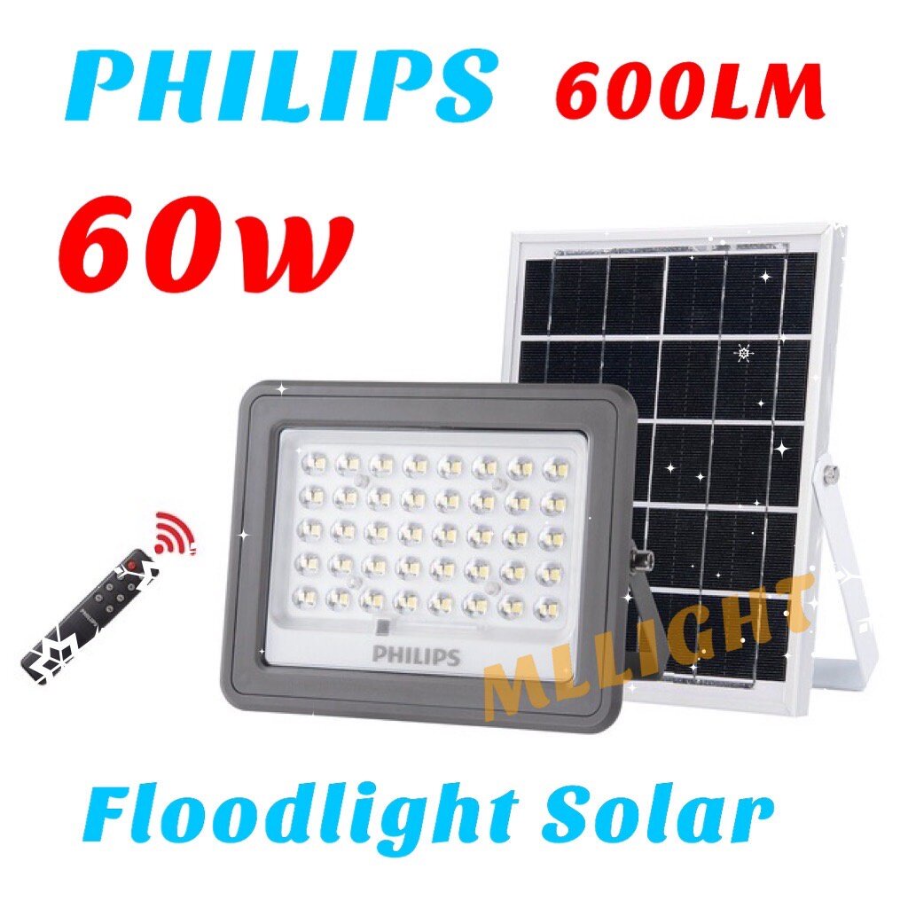 ฟิลิปส์โซล่า.สว่างนานยันเช้าPhilips Essential SmartBright Solar Flood Light BVC080โคมไฟอเนก ...
