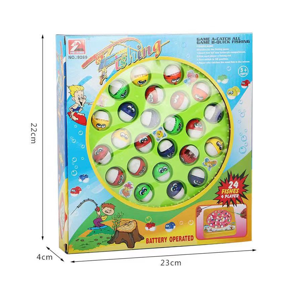 （READY） Children's electric rotating fishing disc toy puzzle parent ...