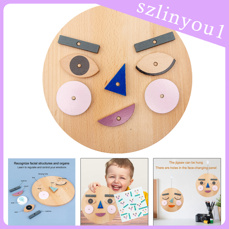 New Arrival Wooden Emotion Cognition Blocks Preschool Learning ...