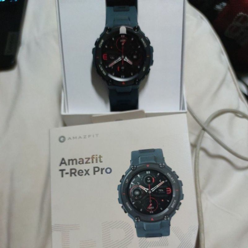 พร้อมส่ง New Amazfit T-Rex Pro Model A2013 Steel Blue Waterproof SpO2 ...