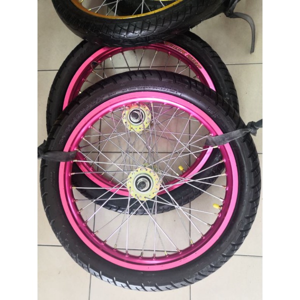 ล้อรถเข็น ขอบ 17 (ราคาต่อ 1 คู่) แบบขอบโล รถเข็นสาลี่ (ล้อสำเร็จ) พร้อม ...