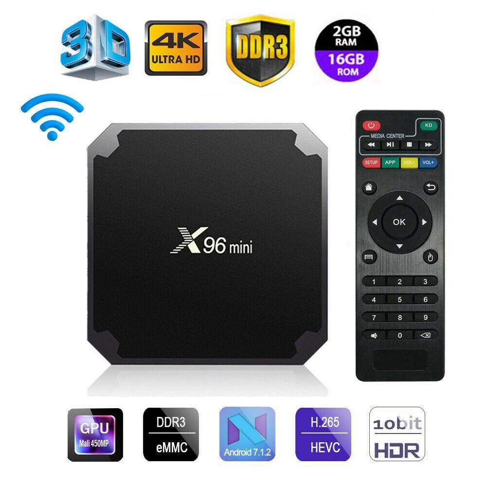 RY X96 mini Android TV BOX Android 7.1 กล่องทีวีอัจฉริยะ 2 + 16GB Amlogic S905W Quad Core 2.4GHz ...