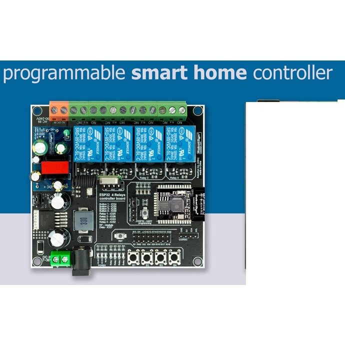 Esp32 4 Relay Controller Board สำหรับ Wi Fi หรือ Bluetooth 4 รีเลย์