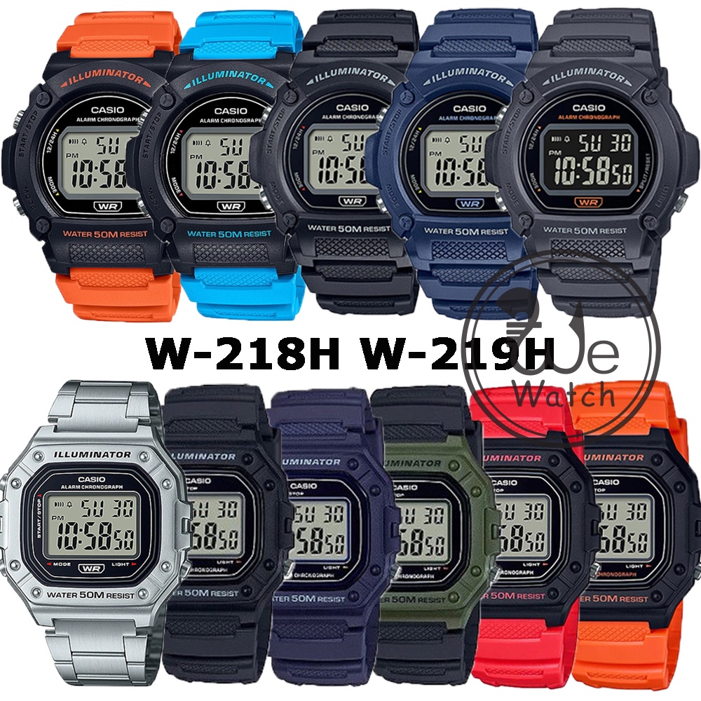 CASIO ของแท้ รุ่น W-218HC W-218HD W-218H W-219H นาฬิกาผู้ชาย ยอดนิยม ...