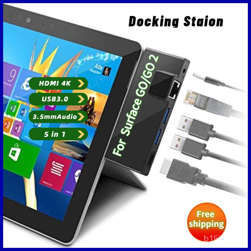 Surface Go /Go 2 Docking Station, USB C Hub HDMI Adapter 5 in 1 Type C ...