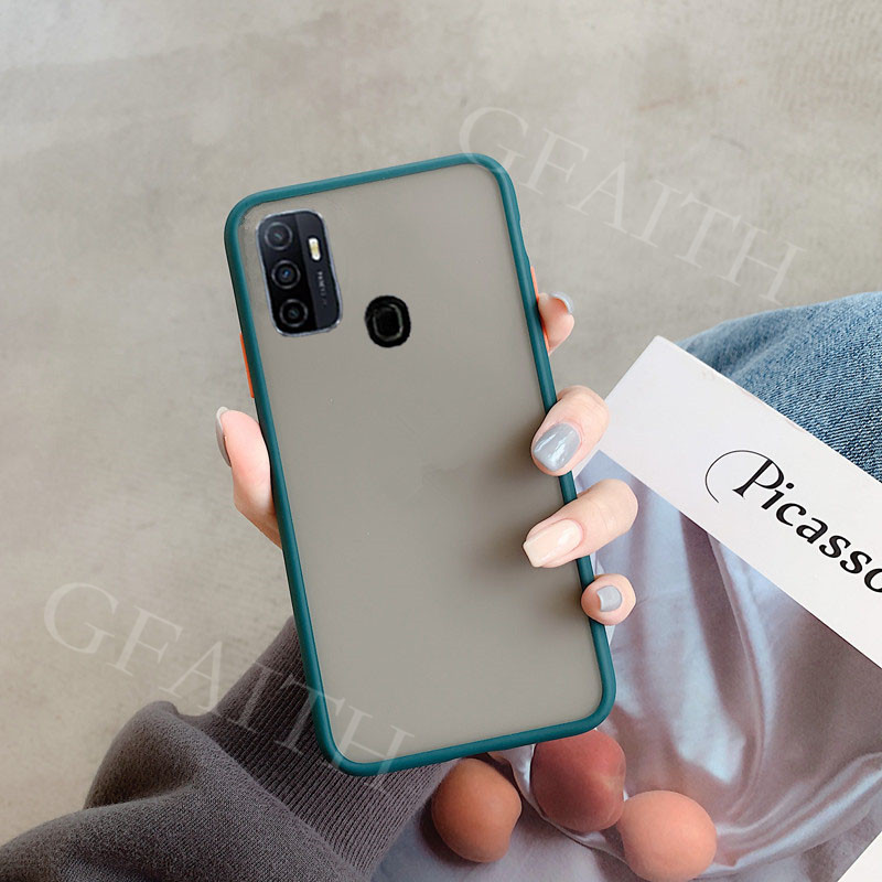 เคส OPPO A53 2020 OPPO A33 2020 Shockproof Skin Feel Cover Silicone ...