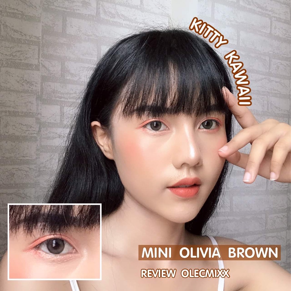 คอนแทคเลนส์ Kitty kawaii รุ่น Mini Olivia Brown (สีน้ำตาล) - kodungbigeye - ThaiPick