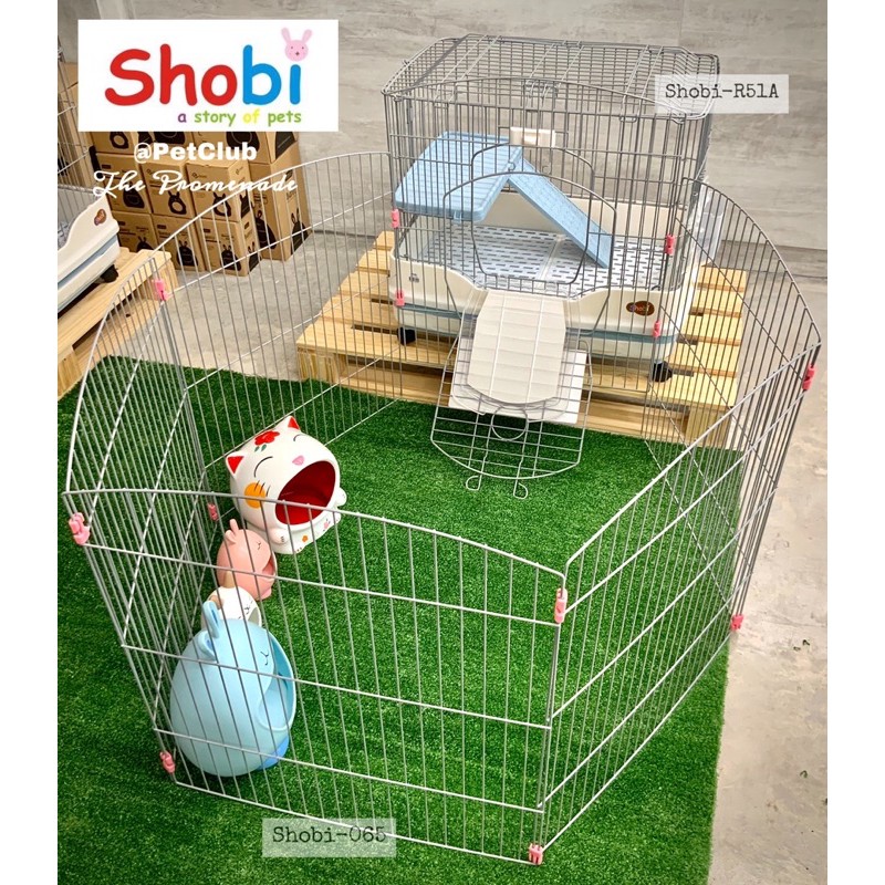 Shobi-065 คอกสนามพับได้ (รุ่นใหม่สีไททาเนี่ยม) - shobiminishop - ThaiPick